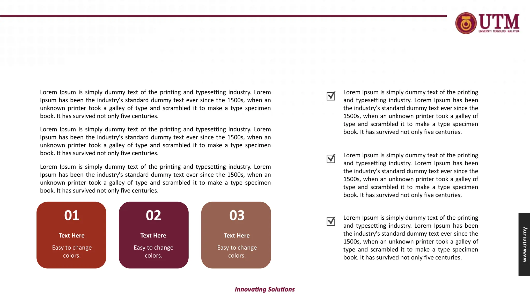 UTM University Template for Presentation | PPTX