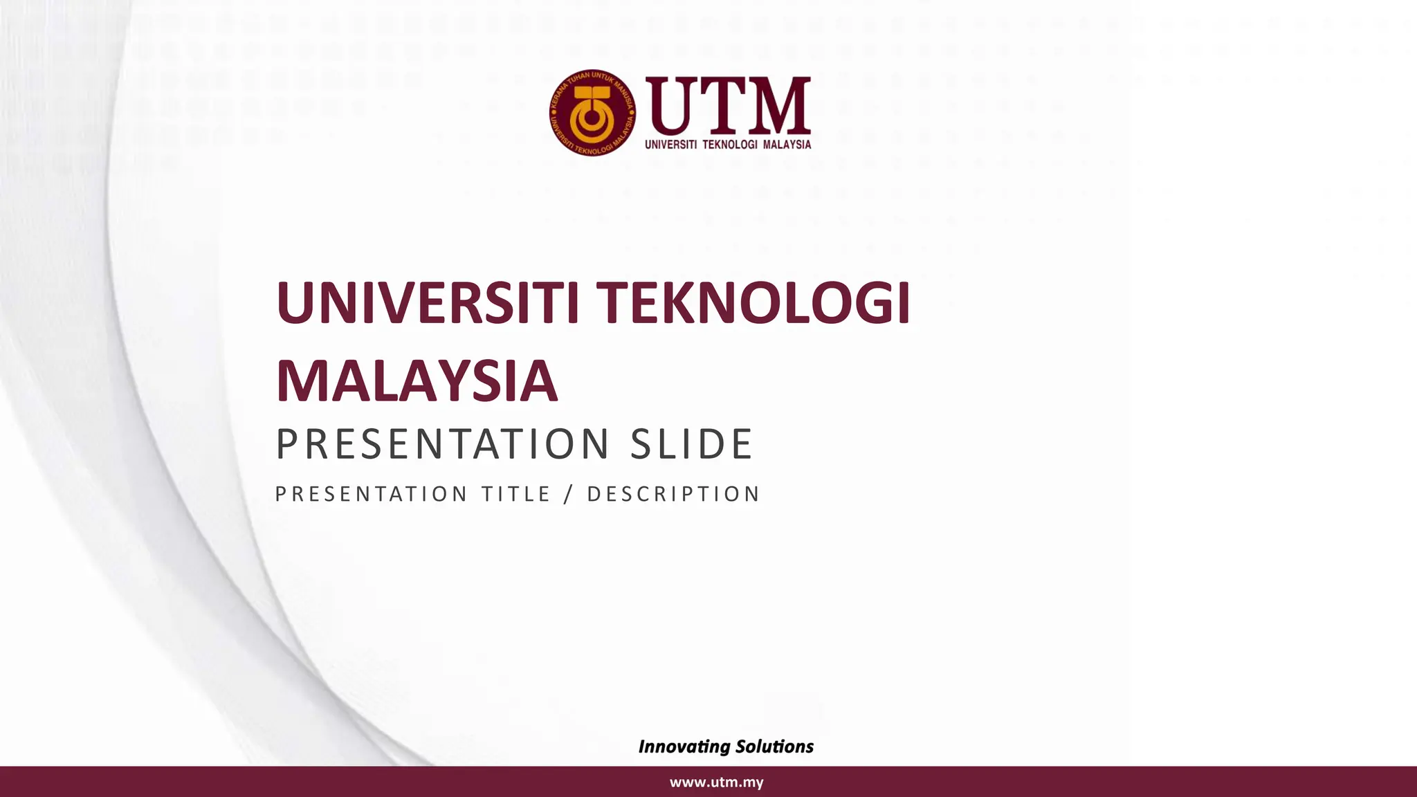 UTM University Template for Presentation | PPTX