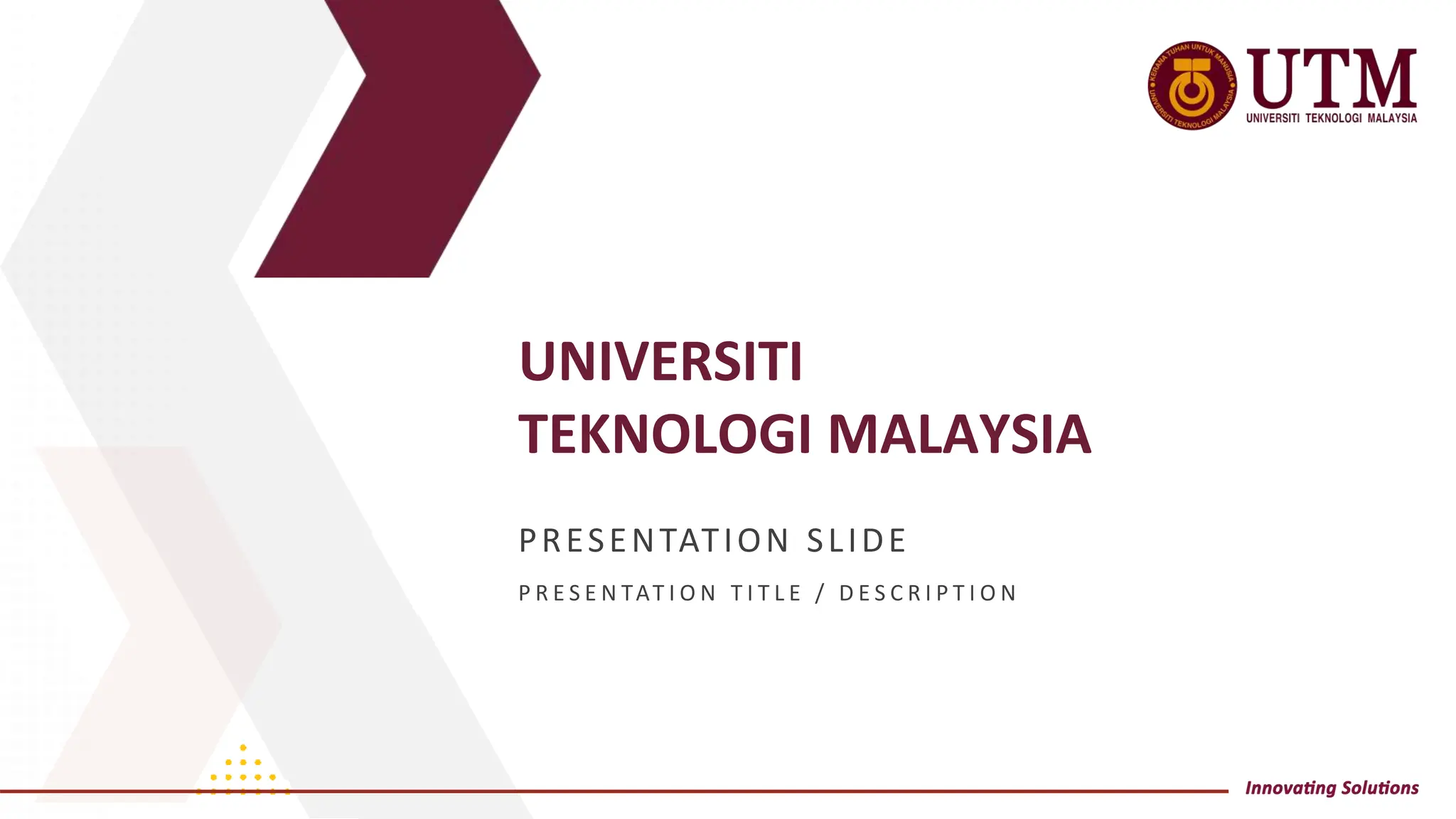 UTM University Template for Presentation | PPTX