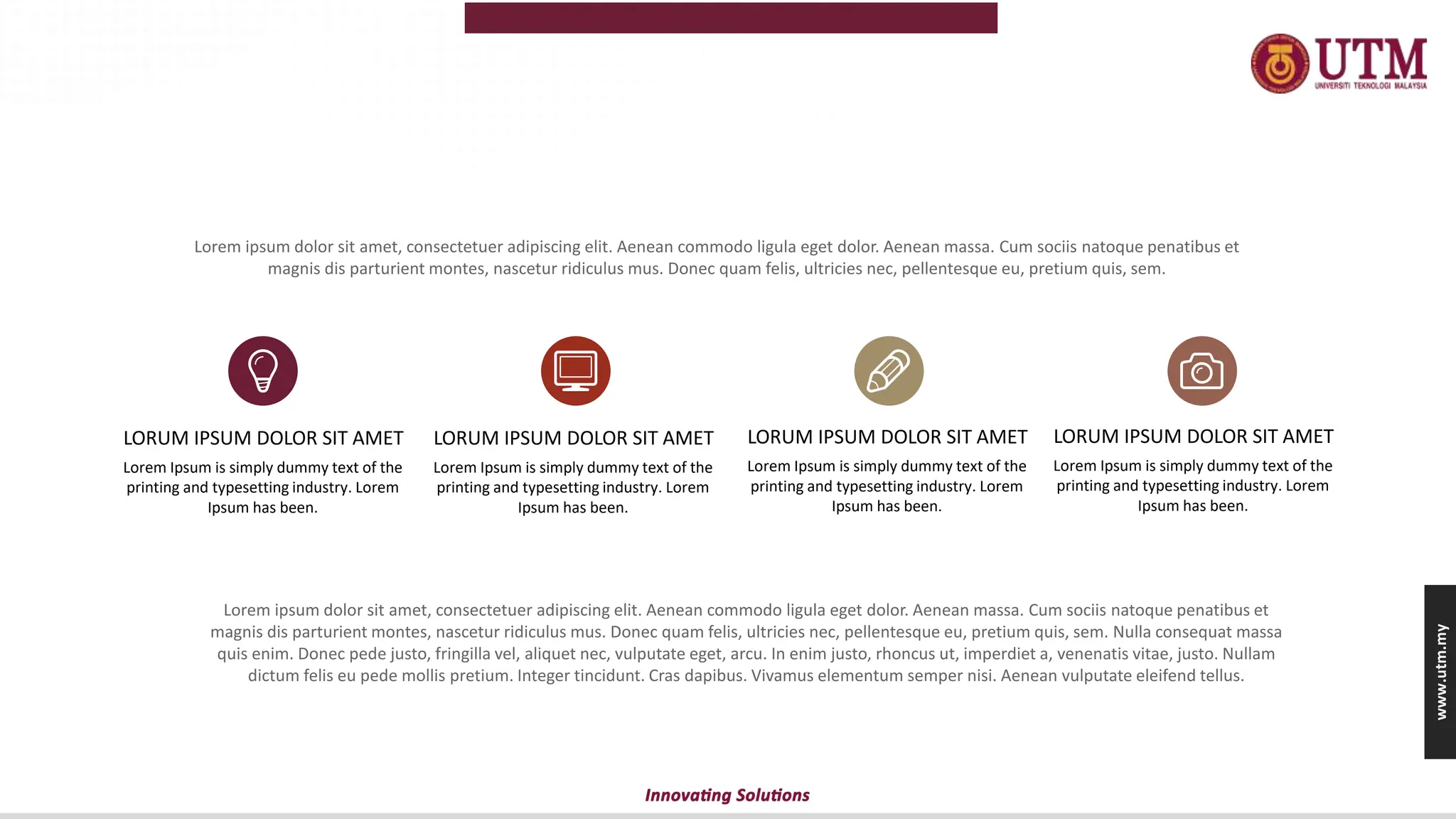 UTM University Template for Presentation | PPTX