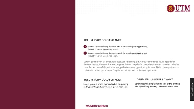 UTM University Template for Presentation | PPTX