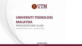 UTM University Template for Presentation | PPTX