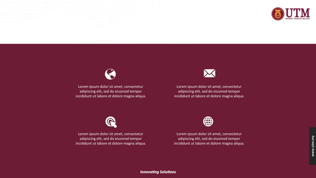 UTM University Template for Presentation | PPTX