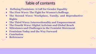 "The Feminist Waves and the Journey Toward Equality" | PPT