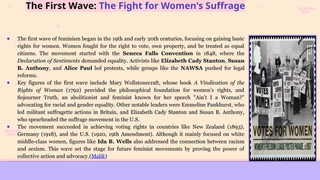 "The Feminist Waves and the Journey Toward Equality" | PPT