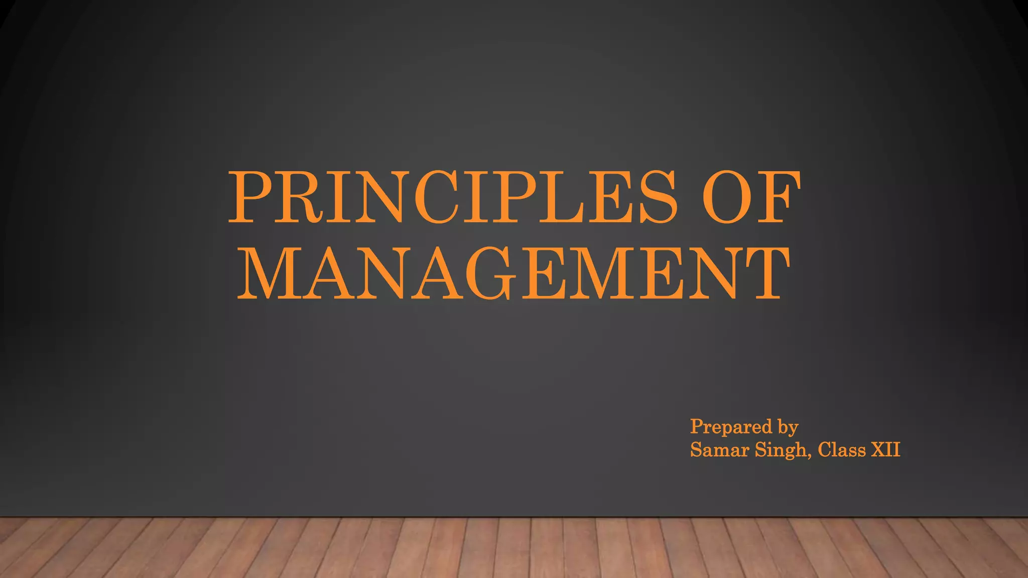 Principles of Management | PPTX