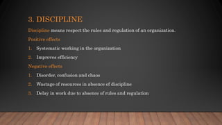 Principle Of Discipline In Management