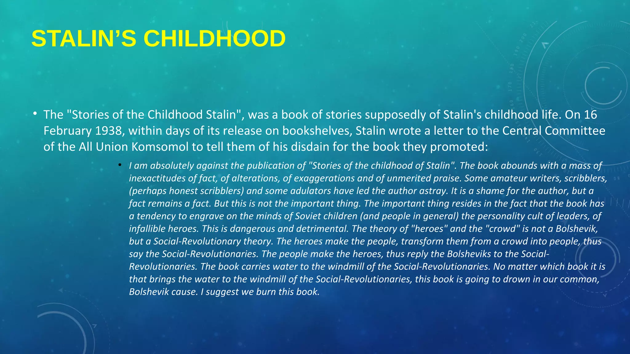 CAMBRIDGE A2 HISTORY: STALINs CULT OF PERSONALITY | PPT