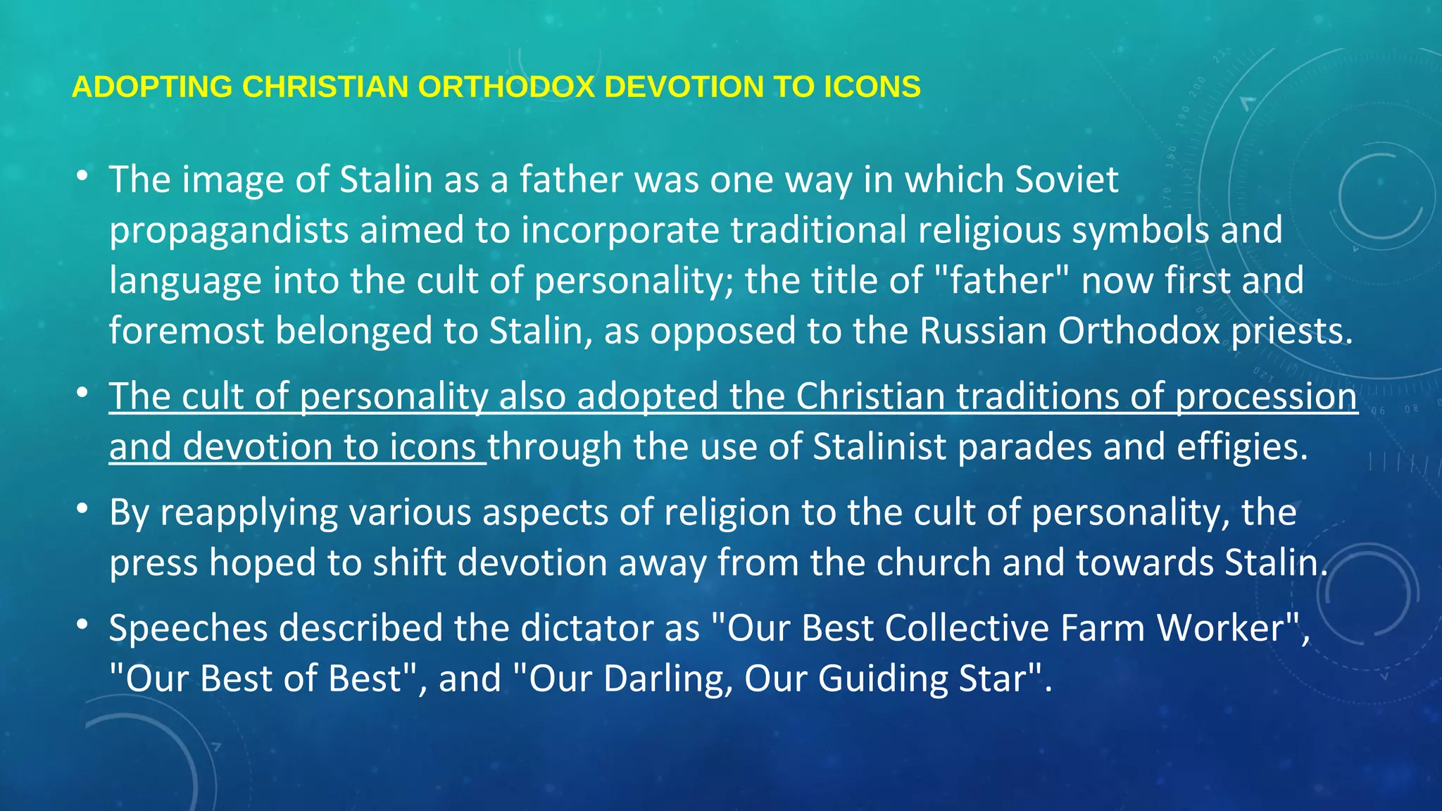 CAMBRIDGE A2 HISTORY: STALINs CULT OF PERSONALITY | PPT