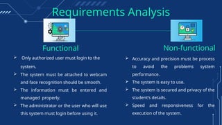 Attendance recognition system using machine learning | PPTX