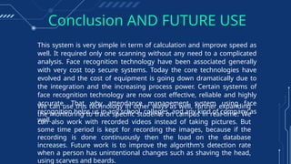 Attendance recognition system using machine learning | PPT