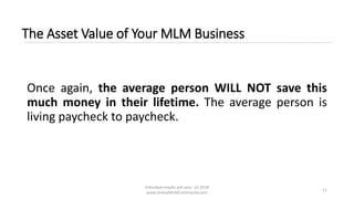 The Asset Value of Your MLM Business | PPT