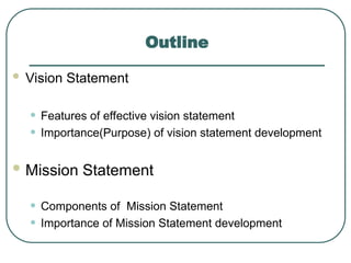 Chapter two - Business Vision and Mission Statements | PPT