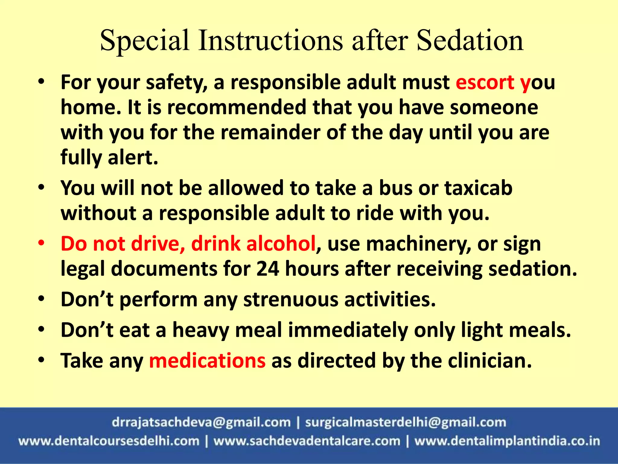Sedation in dentistry | Pediatric Sedation | Conscious Sedation | PPTX
