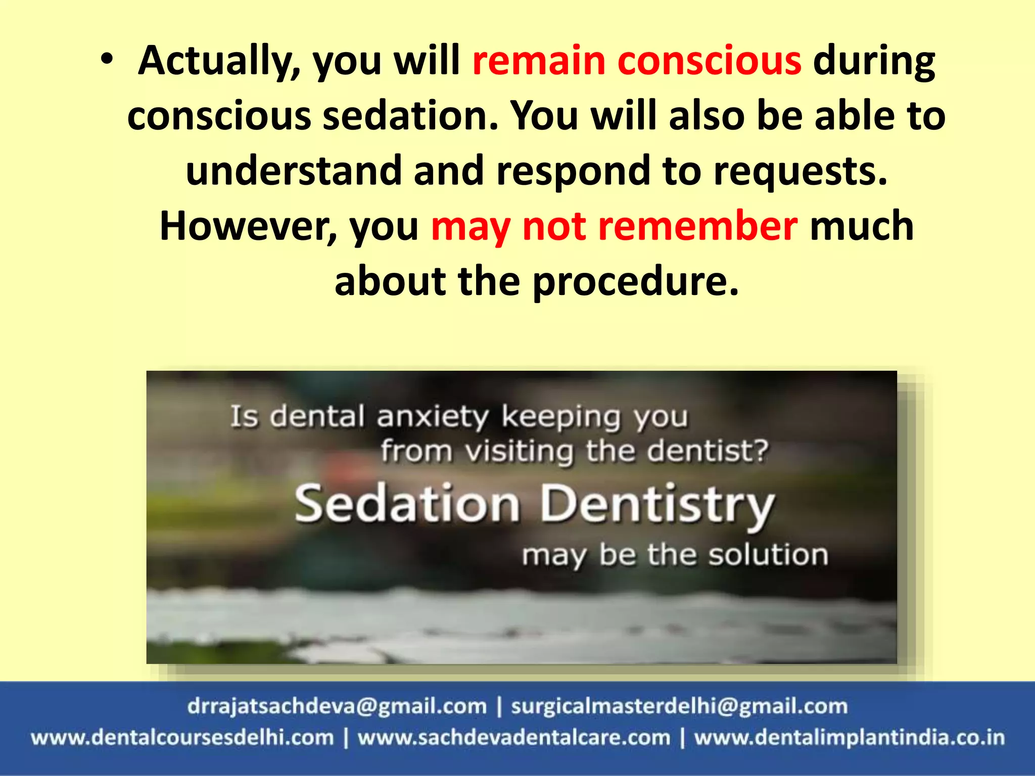 Sedation in dentistry | Pediatric Sedation | Conscious Sedation | PPTX