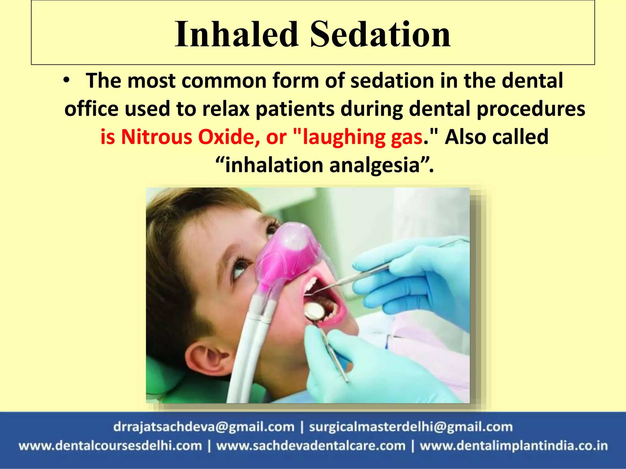 Sedation in dentistry | Pediatric Sedation | Conscious Sedation | PPTX ...