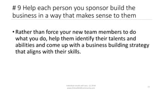 10 Tips to Being a Good MLM Sponsor | PPTX