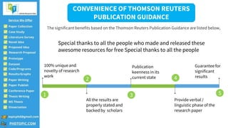 Thomson Reuters Journals Paper Publication Guidance | PPT