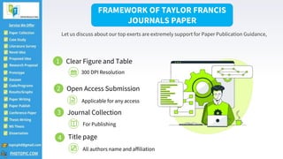 Taylor Francis Journals Paper Publication Guidance | PPTX
