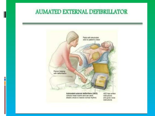 AUTOMATED EXTERNAL DEFIBRILLATOR | PPTX | First Aid | Injuries