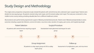 A comparative study of onlay versus sublay mesh repair in the surgical ...