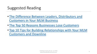 Building a MLM Team with Just Customers | PPT