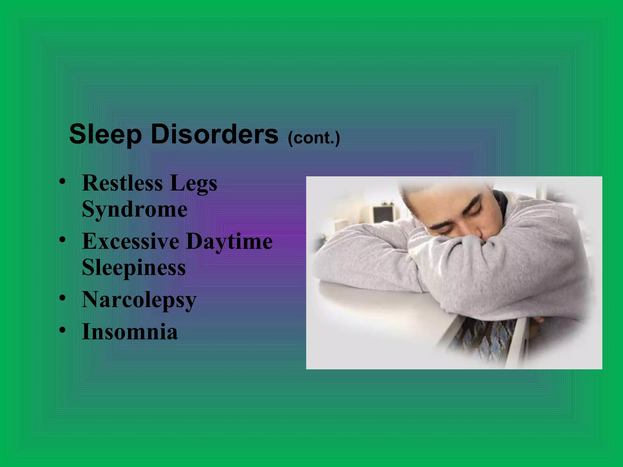 IMPORTANCE OF SLEEP | PPT | Sleep Disorders | Diseases and Conditions