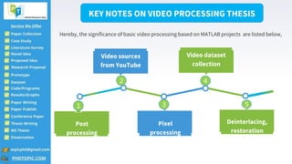 Video Processing Thesis MATLAB Projects | PPT