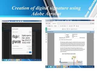Creation & Verification of Digital Signature using Adobe Acrobat | PPTX