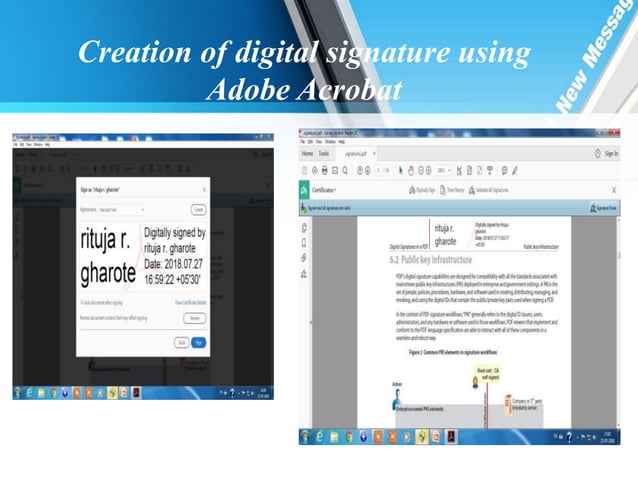 Creation & Verification of Digital Signature using Adobe Acrobat | PPTX ...