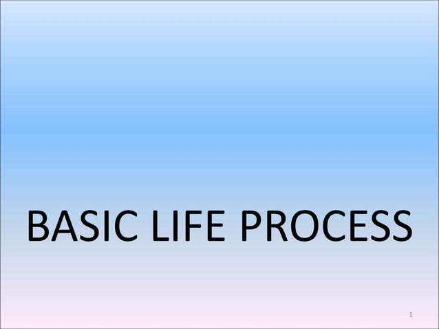 basic life process | PPT