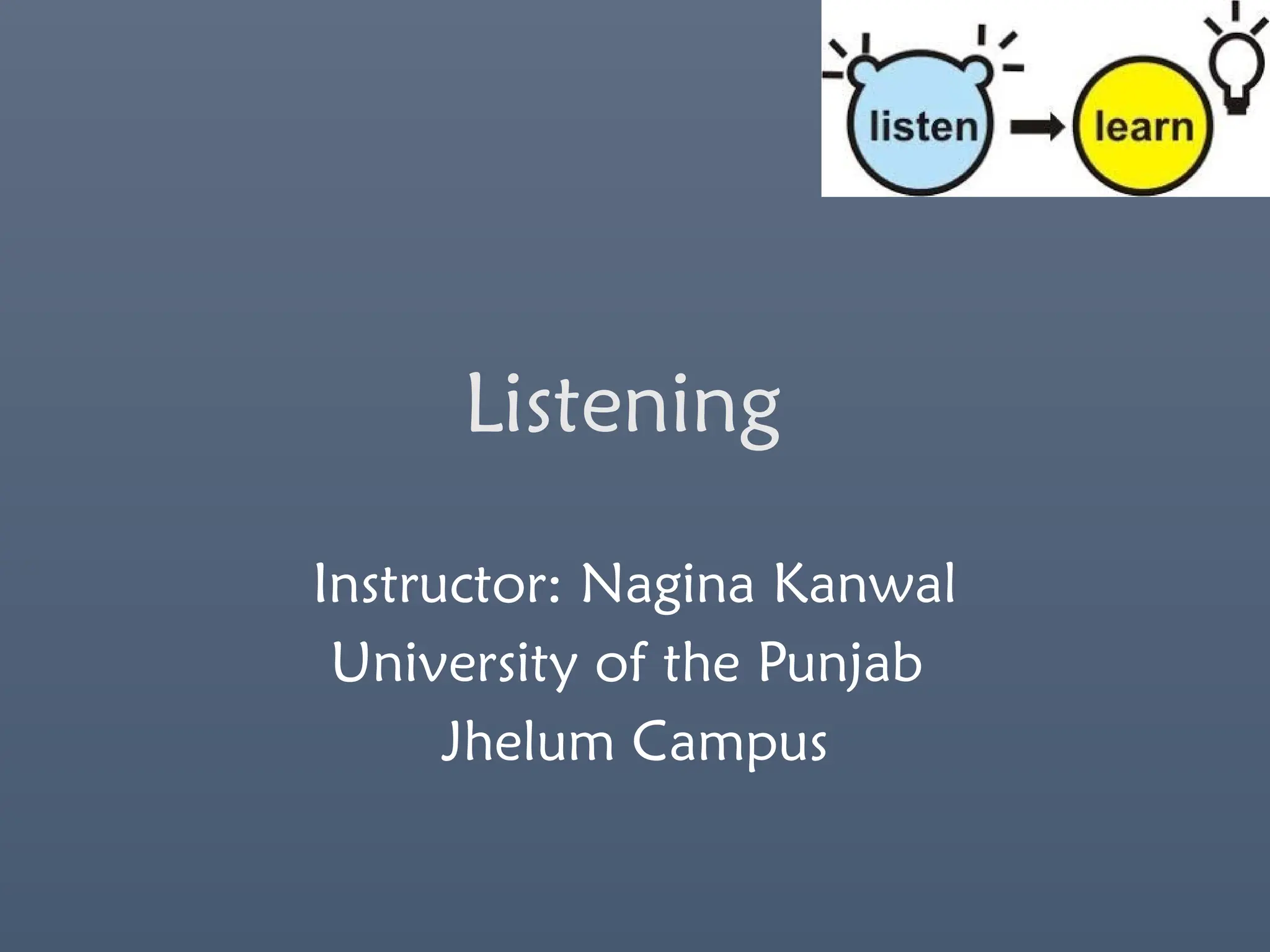 Communication: Listening and it's types for all | PPT