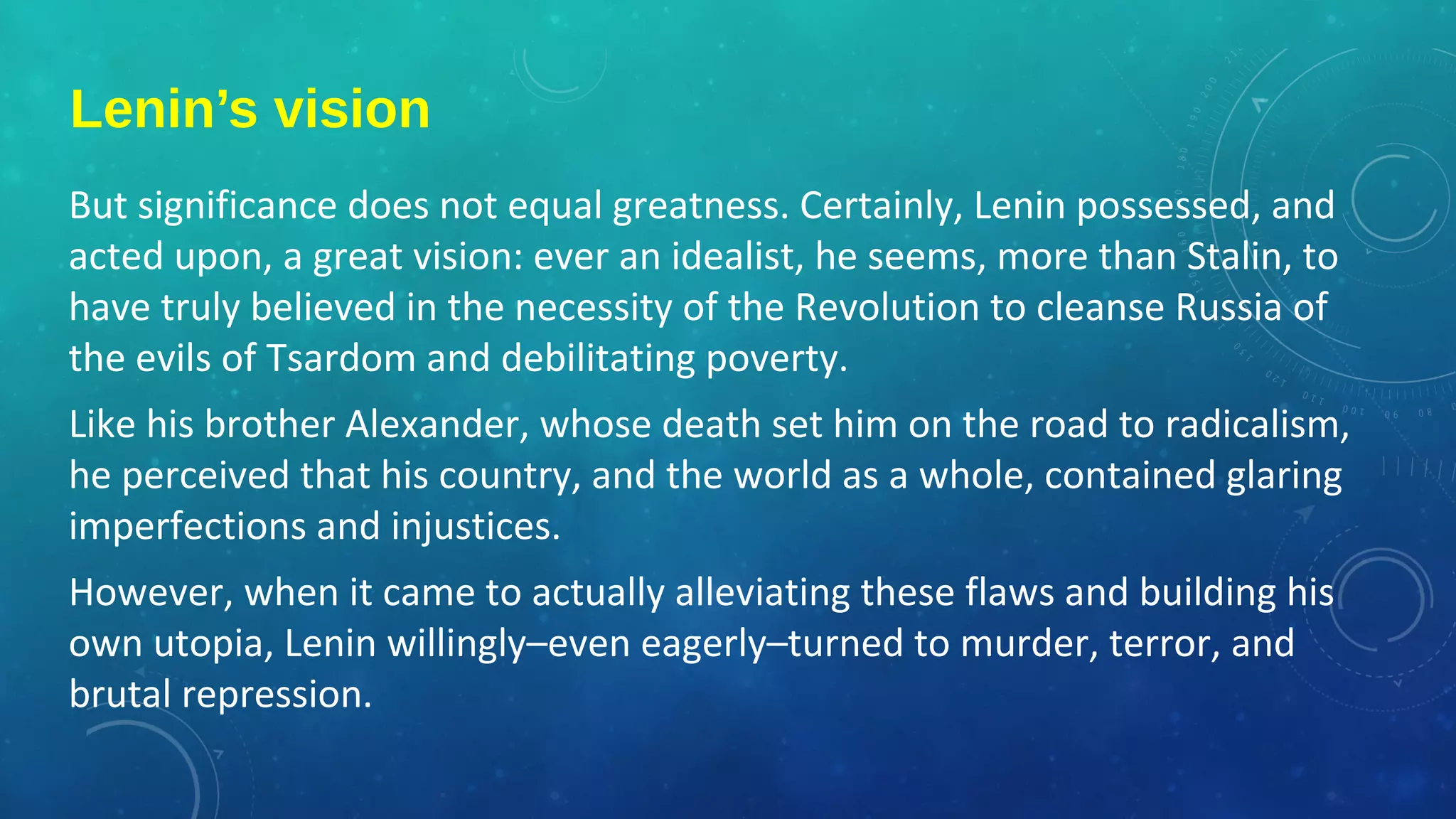 CAMBRIDGE A2 HISTORY: LENIN'S LEGACY | PPT