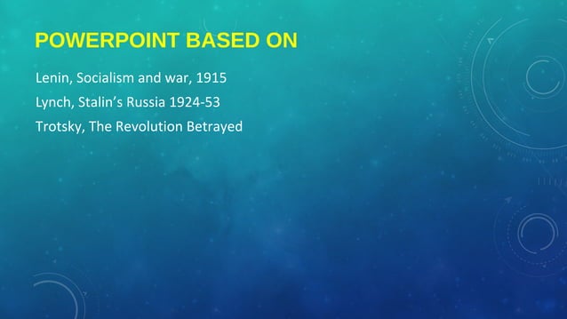 CAMBRIDGE A2 HISTORY: LENIN'S LEGACY | PPT