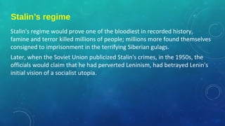 CAMBRIDGE A2 HISTORY: LENIN'S LEGACY | PPT