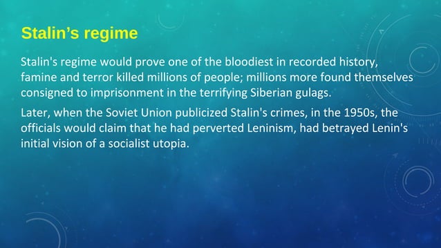 CAMBRIDGE A2 HISTORY: LENIN'S LEGACY | PPT