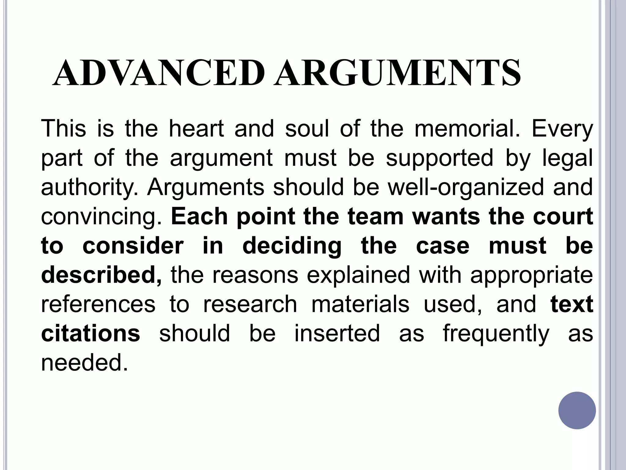 HOW TO PREPARE A LEGAL MEMORIAL | PPTX