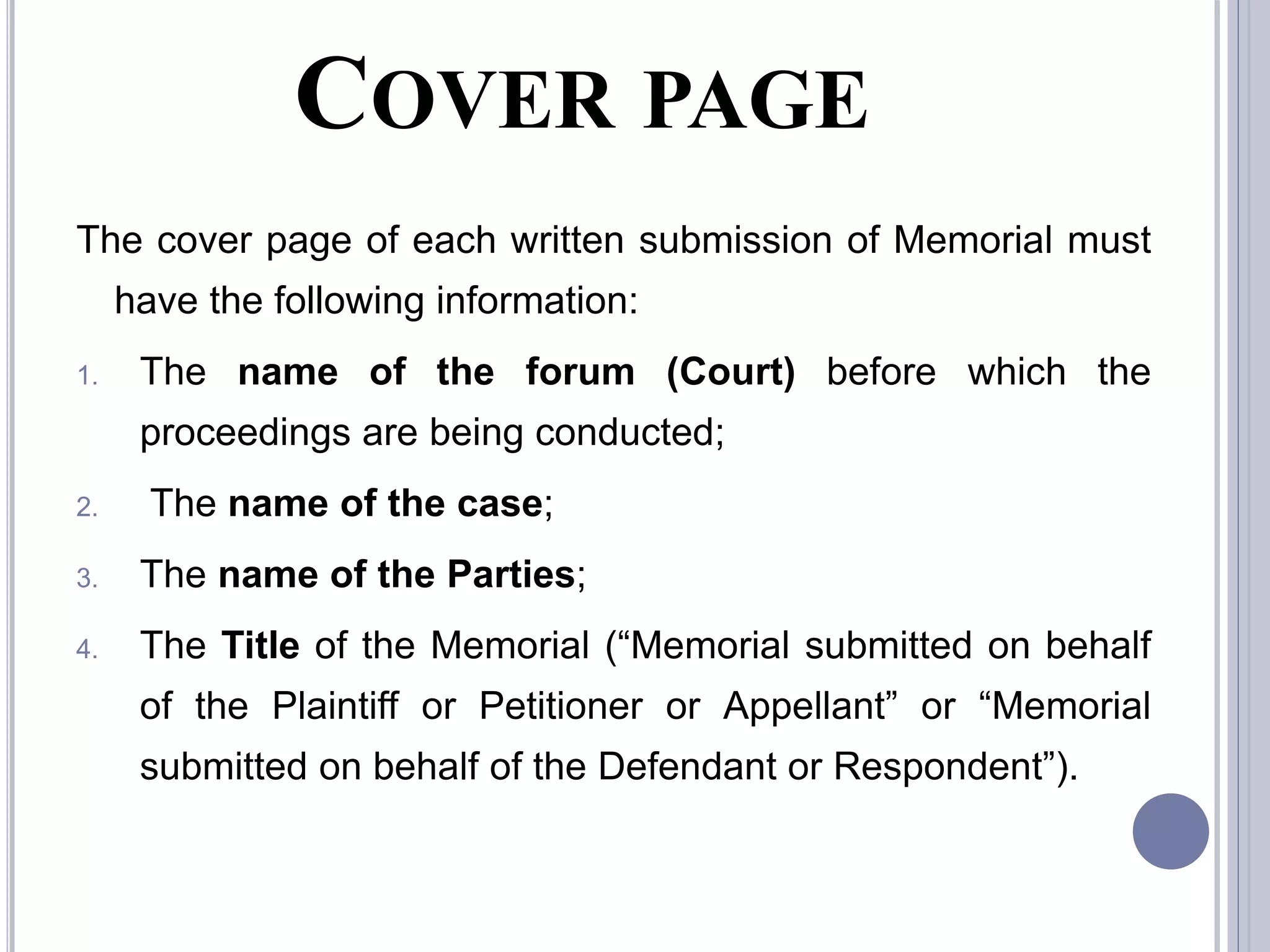 HOW TO PREPARE A LEGAL MEMORIAL | PPTX