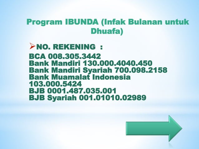 REKENING DONASI PROGRAM SINERGI FOUNDATION | PPTX