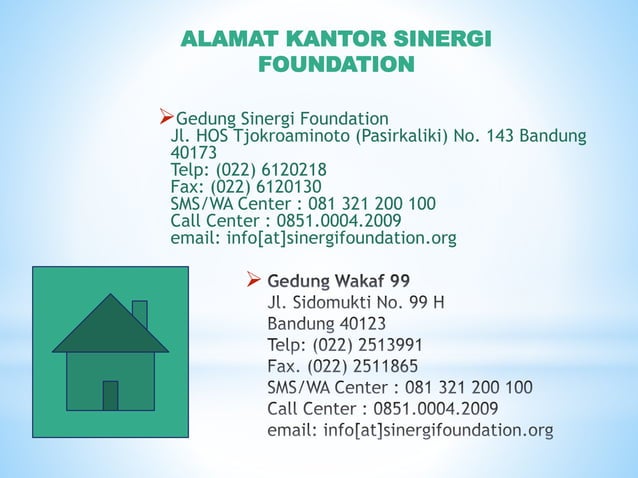 REKENING DONASI PROGRAM SINERGI FOUNDATION | PPTX