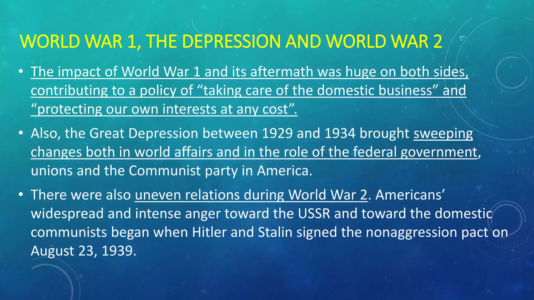 CAMBRIDGE A2 HISTORY: THE ORIGINS OF THE COLD WAR AFTER 1917 AND BEFORE ...