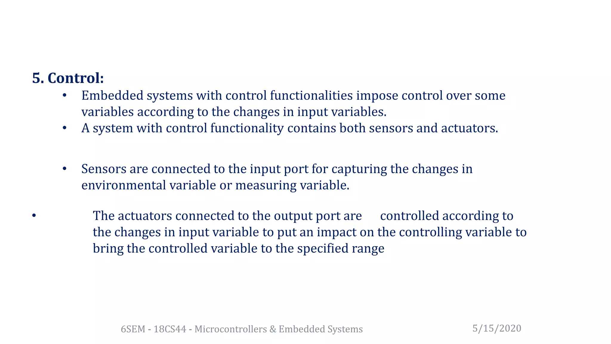 Purpose of Embedded Systems | PPT