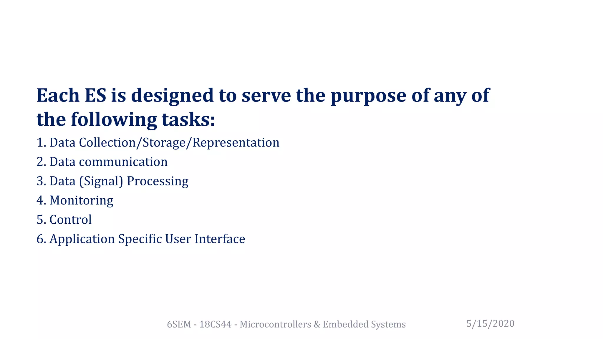 Purpose of Embedded Systems | PPT