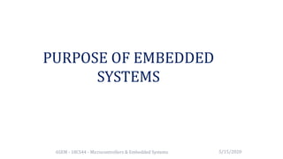 Purpose of Embedded Systems | PPT