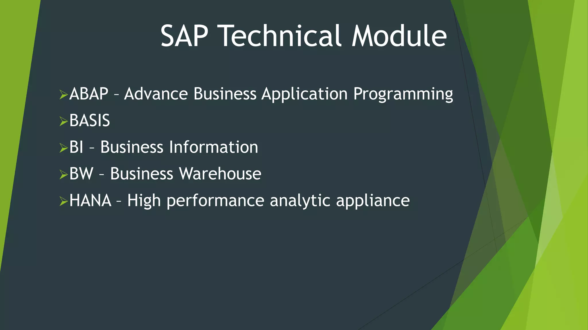 SAP Overview and Architecture | PPTX
