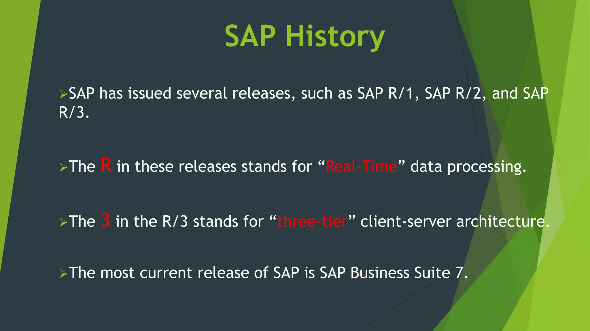 SAP Overview and Architecture | PPTX