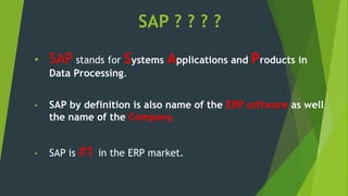 SAP Overview and Architecture | PPTX