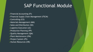 SAP Overview and Architecture | PPT