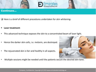 Skin whitening treatment | PPTX