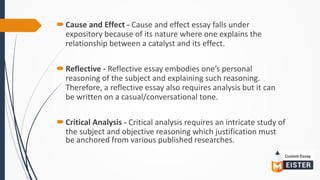 Writing 101: Common types of essay | PPTX